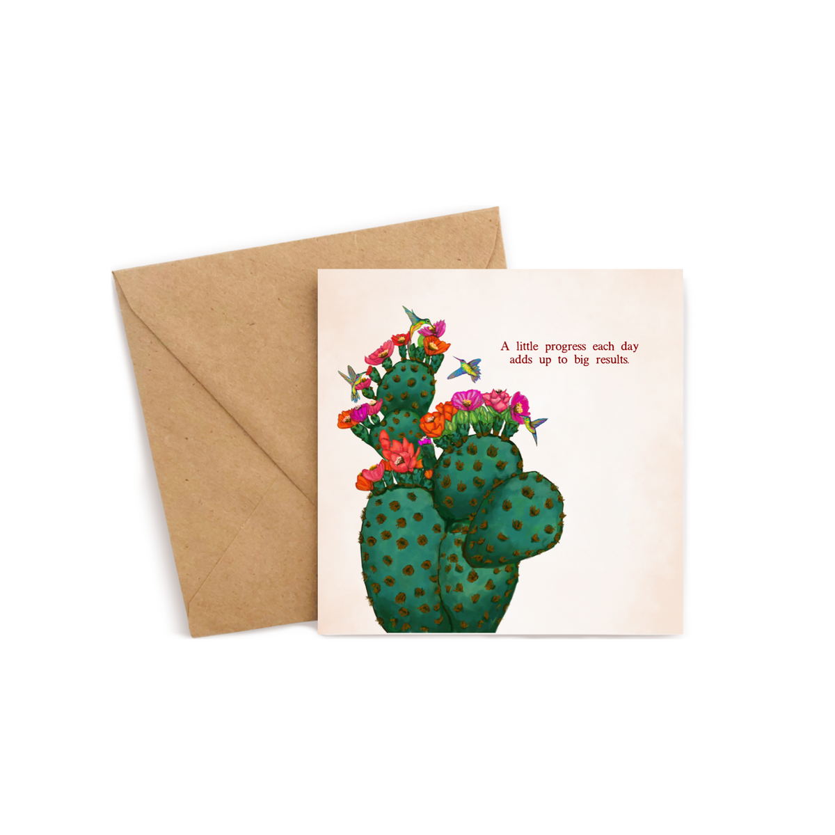 A Little Progress Everyday | Greeting Card– Art by Anna Alvarado