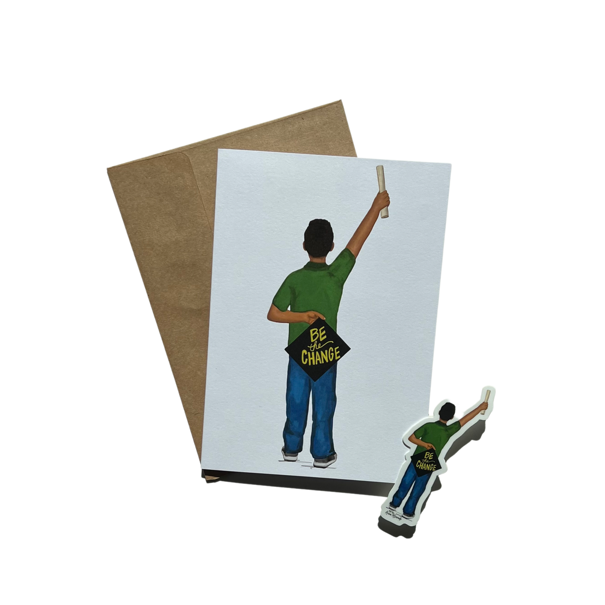 Be the Change Mijo | Card and Sticker Bundle– Art by Anna Alvarado